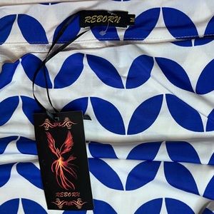 Reborn | Dresses | Reborn Retro Print Midi Shirt Dress | Poshmark